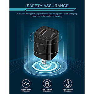 [5Pack/1Port] USB AC Charger Adapter, Wall Plug Fast Charging Outlet Power Box Cube for iPhone 14 13 12 11 Pro Max/Mini SE X XR XS, iPad, Samsung S22 S21 S20 S10 S9 Android Phones Multiple Brick Block