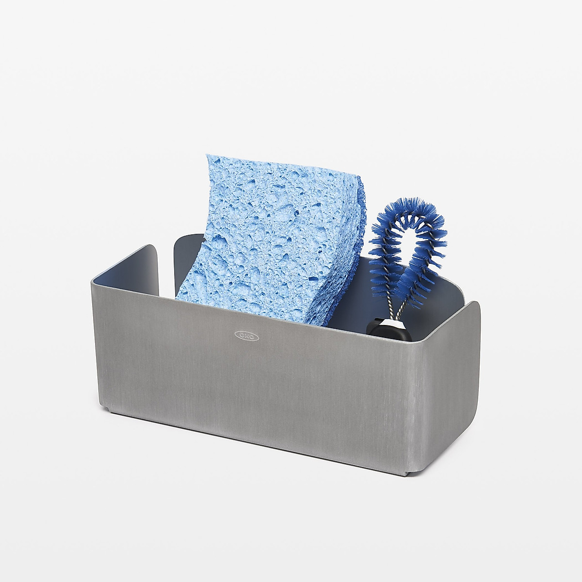 OXO Rust-Proof Aluminum Suction Sponge Holder,Silver,3-inch