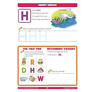 School Zone - Alphabet Stickers Workbook - 64 Pages, Ages 3 to 6, Preschool to Kindergarten, 267 Stickers, ABCs, Printing Letters, Phonics, and More (School Zone Stuck on Learning® Book Series)
