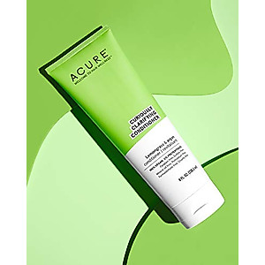 Acure Curiously Clarifying Conditioner & Argan Gently Cleanses, Removes Buildup, Boost Shine & Replenishes Moisture Lemongrass 8 Fl Oz