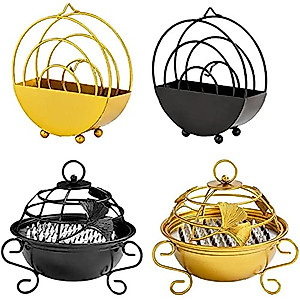 XJXJ Mosquito Coil Holder | Metal Incense Burner | Portable Insect Repellent | Home Garden Fragrance Aromatherapy | Includes Lid and Handle