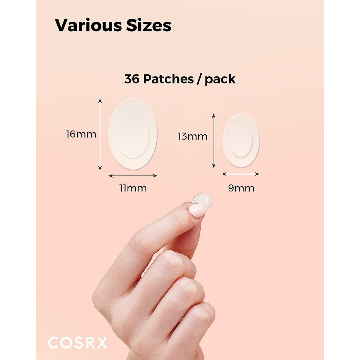 COSRX Master Patch Intensive 36 Patches | Oval-Shaped Hydrocolloid Pimple Patch with Tea Tree Oil | Quick & Easy Blemish, Zit, Spot Treatment | Salicylic Acid & Tea Tree Oil | Korean Skin Care