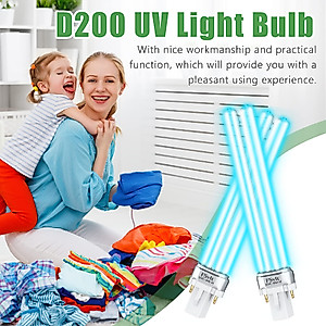 Kittmip UV Light Bulbs 9 Watt UV-C G23 2 Pin Base Bulb Replacement Lamp Air Purifiers Replace UV Bulb Compatible with UVE9 CF400 CF500 UVCP-9 JUP-01 303B 304B D200 R18 R18D R2000 (4 Pieces)