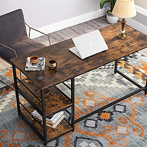 Tribesigns 55 Inch Desk with 2-Tier Storage - Modern Design