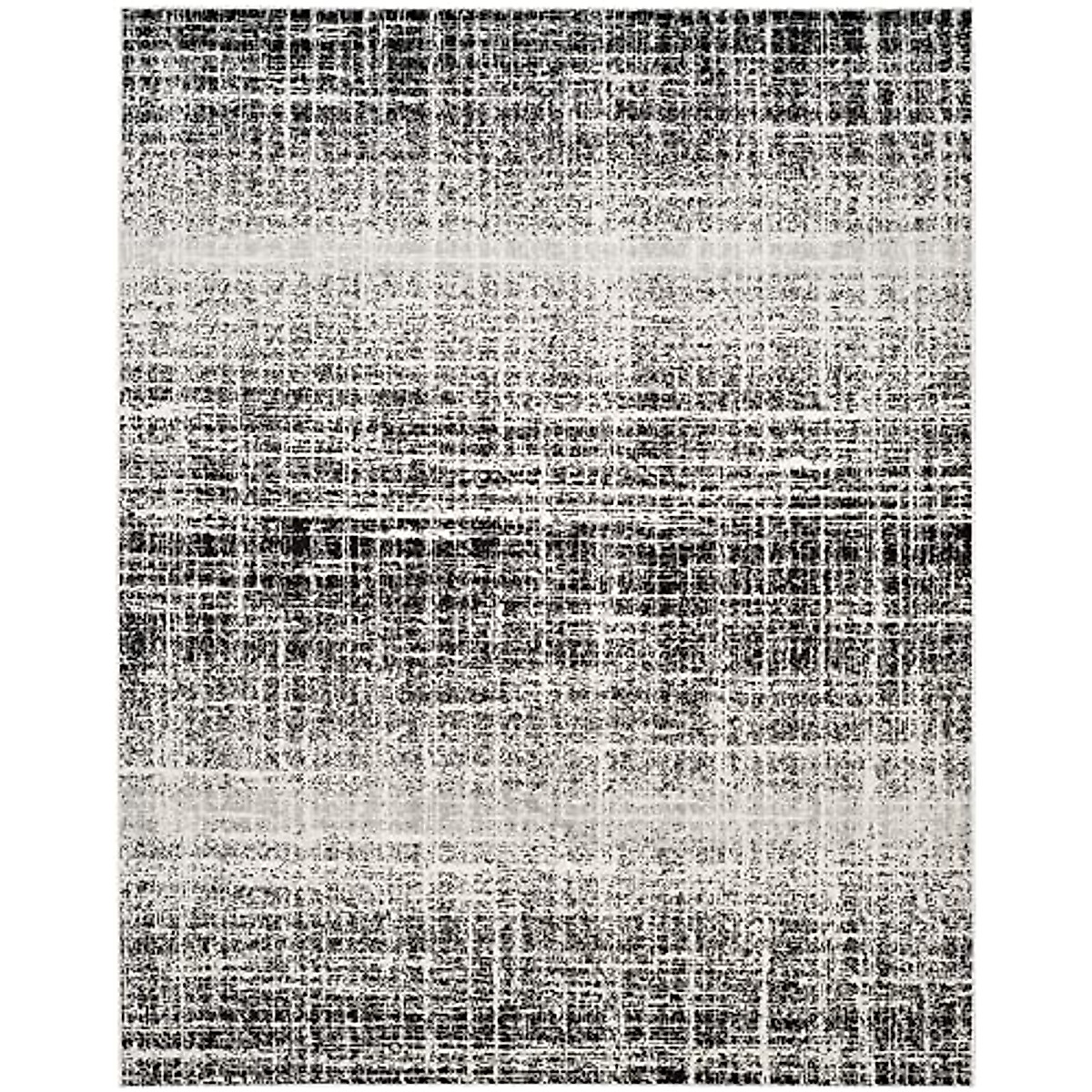 SAFAVIEH Adirondack Collection Area Rug - 8' x 10', Ivory & Black, Modern Abstract Design, Non-Shedding & Easy Care, Ideal for High Traffic Areas in Living Room, Bedroom (ADR116B)