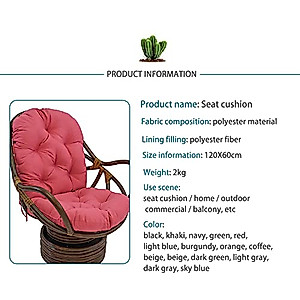 KAFEILAN Swivel Rocker Chair Cushion - Glider Rocker Replacement Cushions,Twill Swivel Chair Seat Cushion Waterproof and Durable Garden Patio Mat,Black