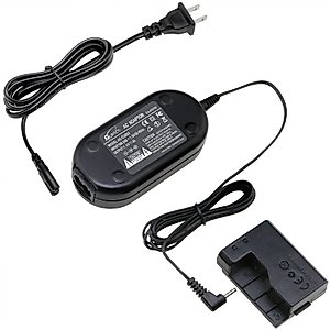 Glorich ACK-E10 AC Power Adapter DR-E10 DC Coupler LP-E10 Dummy Battery Power Supply Kit for Cameras Canon EOS 1100D 1200D 1300D 1500D 2000D Rebel T3 T5 T6 T7 Kiss X50 X70 X80 X90