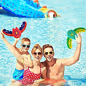 2 Pack Stingray Underwater Glider, Swimming Diving Pool Toys, Adjustable Fins, Self-propelled, Fun Water Games for Little Ones and Adult