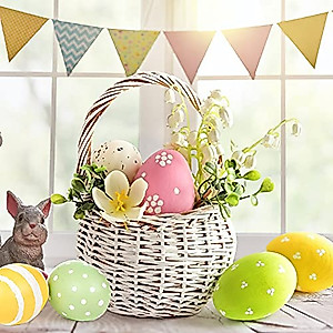 SallyFashion 48 Pcs White Wooden Eggs Fake Eggs Easter Eggs for Children DIY Game,Kitchen Craft Adornment,Toy Foods