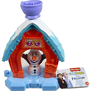 Fisher-Price Little People Toddler Toy Disney Frozen Olaf’s Cocoa Café Playset with Figure for Preschool Pretend Play Kids Ages 18+ Months