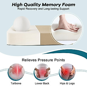 Basic Beyond Outdoor Chair Cushions for Patio Furniture, Waterproof Outdoor Cushions, Round Corner Patio Chair Cushions Set of 4 with Ties, 17"x16"x2", Beige