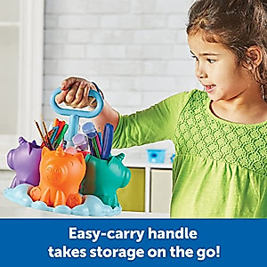 Learning Resources Create-a-Space Kiddy Center Unicorns, 5 Pieces, Ages 3+, Classroom Supplies, School Supplies for Teachers, Caddy Organizer, Classroom Organizers