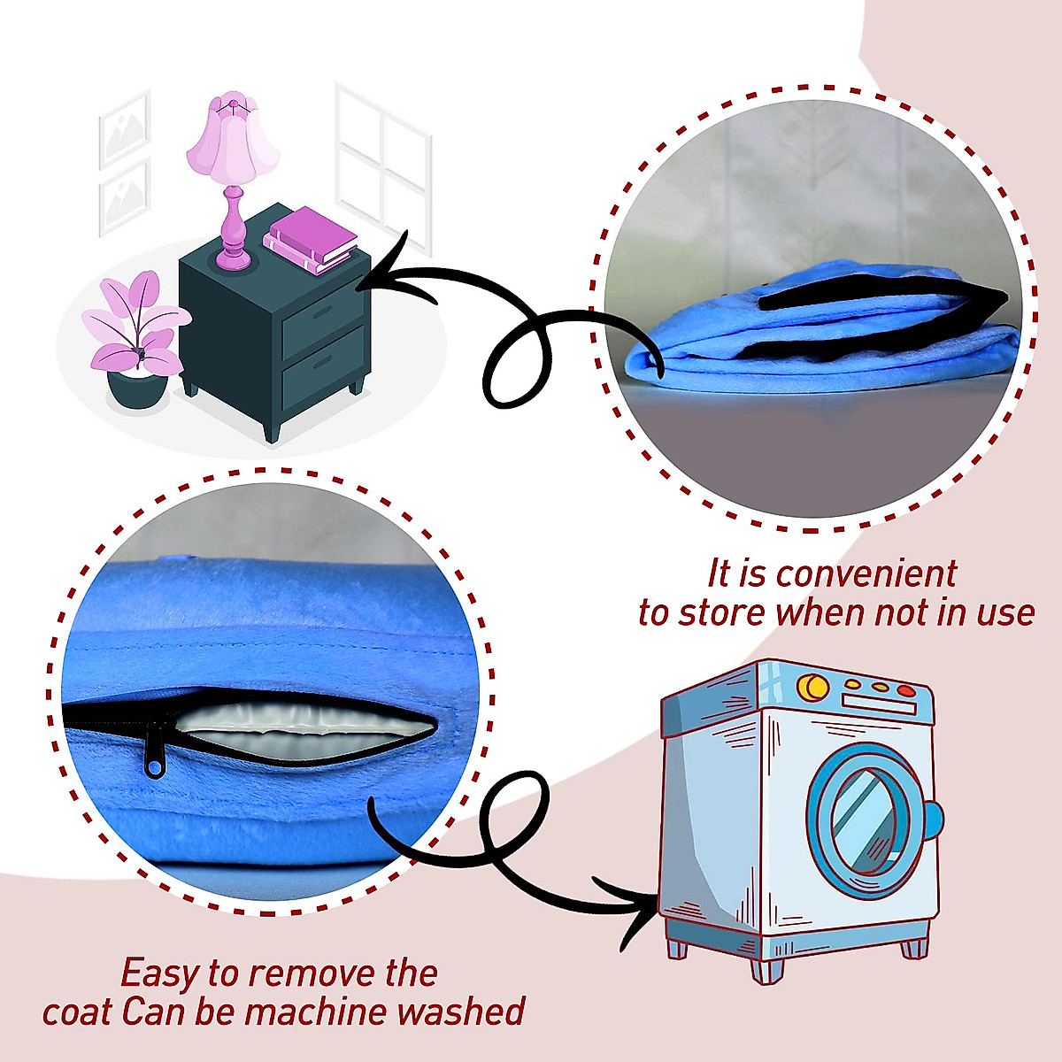 Tonqixope Inflatable Dog Cone Collar-Soft Protective Cone for Dogs After Surgery,Dog Donut Collar for Large Medium Small Dogs and Cats (Blue,Large)