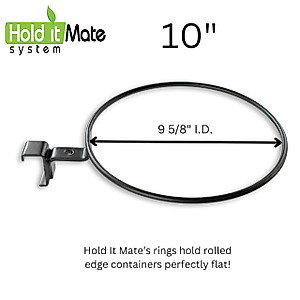 Deck Railing Plant Container Holder/Bracket Kit for Round Pot Planters (10") Connects Harmlessly to Vertical Spindled Railings - Adjustable Height - Heavy Duty Plant Hanger