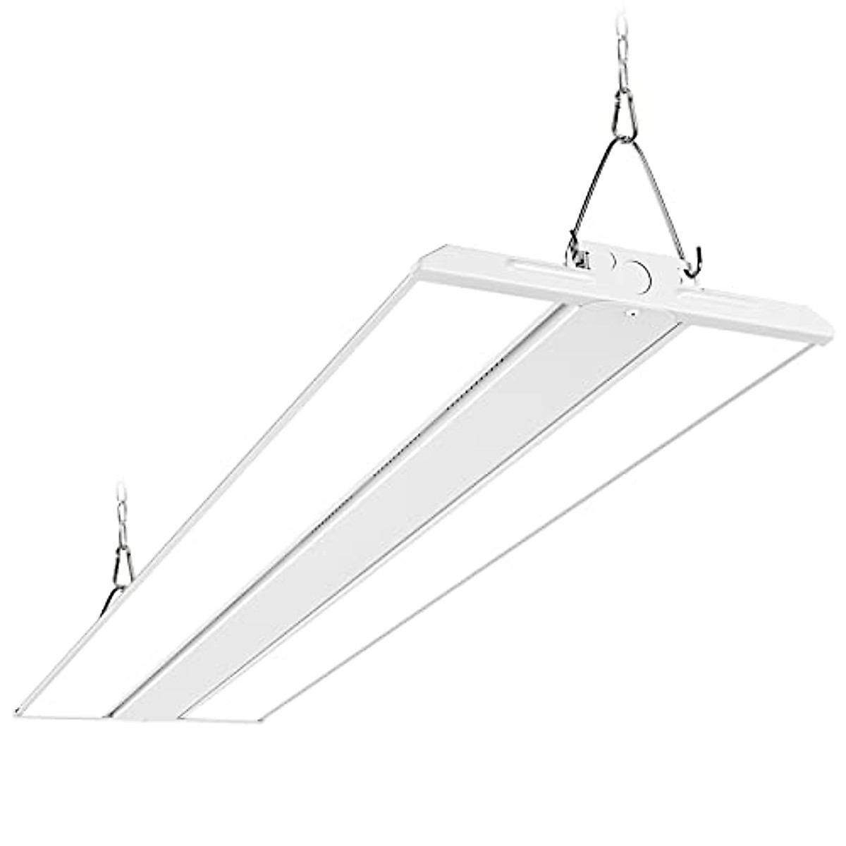 Hykolity 4FT LED Linear High Bay Shop Light, 250W LED Shop Light, 31250lm 125LM/W, 100-277V, 0-10V Dim, 5000K Daylight Linear Hanging Light for Warehouse Workshops