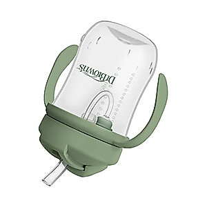 Dr. Brown's Milestones, Baby's First Straw Cup Sippy Cup with Straw, 6m+, 9oz/270ml, 2 Pack, Coral & Olive Green, BPA Free