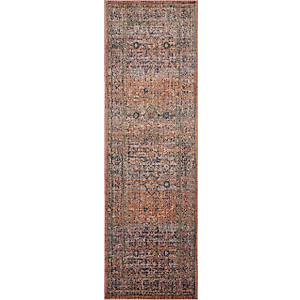 Loloi Jean Stoffer Bradbury Collection, Sunset & Multi, 2'-6" x 12'-0" Runner Rug – Modern & Traditional Area Rugs for Living Room Bedroom Entryway & Hallway No Shed High Traffic Area Decor Rug