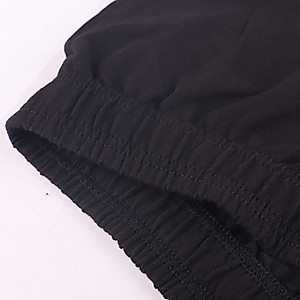 JEEING GEAR Men's Bodybuilding Workout Gym Shorts 5" Inseam Sports Cotton with Pocket Black Color Size M