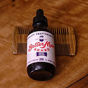 BETTER MAN BEARD Beard Oil - 2 oz All-Natural Leave-in Beard Conditioner with Therapeutic Grade Essential Oils & 100% Natural Formula - Oil1