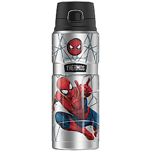 Spider Man Spider Man Web THERMOS STAINLESS KING Stainless Steel Drink Bottle, Vacuum insulated & Double Wall, 24oz
