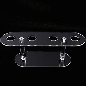 Ice Cream Cone Holder, 4 Holes Transparent Acrylic Cupcake Cake Ice Cream Stand Cone Display Stand crylic Cone Stand Waffle Cone for Parties, Weddings Birthday Party or Buffet(Transparent)