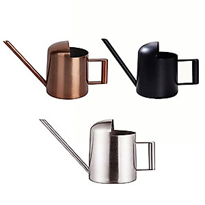 Eioflia Mini Watering Can,Watering Can Small,Stainless Steel Small Watering Pot with Long Spout Long Spout Bonsai Mini Watering Can for Kids Nursery Bonsai Indoor Houseplant (Silver)