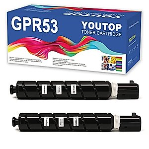 YOUTOP Remanufactured 2 Pack GPR-53 GPR53 Black Toner Cartridge Replacement for ImageRunner Advance C3325,C3325i, C3330,C3330,C3525,C3525i, C3530,C3530i,DX C3730i DX C3730i Printer(8525B003)