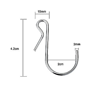 TOODOO Hanging Hooks S Shaped Metal Hooks Clip Hangers with Storage Box for Bathroom Bedroom Office (20)