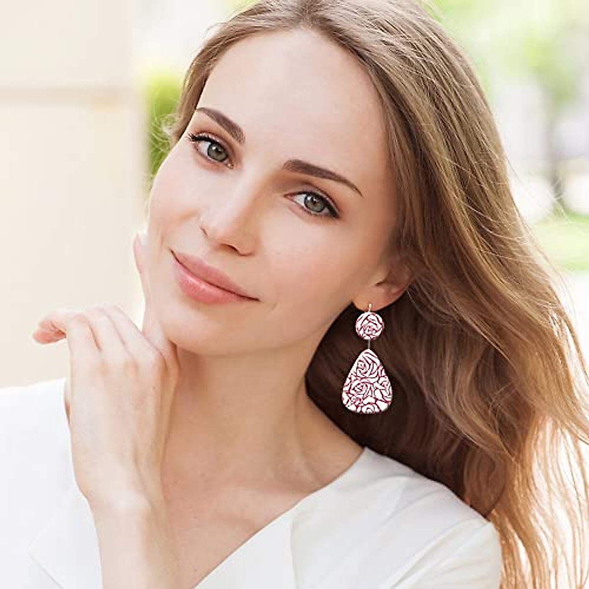 4Pcs Polymer Clay Silk Screen - Silk Screen Stencils for Polymer Clay - Reusable Silkscreen Print Kit - Printing on Clay Jewelry Clay Earrings - Silkscreen Stencil for Polymer Clay Earrings