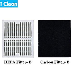 I clean Replacement Idylis Filters B,2 HEPA Filters&2 Carbon Filters set Compatible with Idylis AC-2125, AC-2126, IAP-10-125, IAPC-40-140, IAP-10-150, IAP-10-050, Model # IA