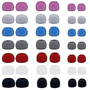 LOZACHE 42pcs Caps Replacement Ear Tips Earbuds Eartips Eargels Earpads Silicone Buds for Bluetooth Headphones