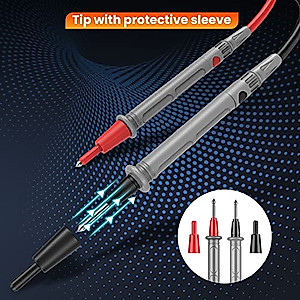 Touchscreen Digital Multimeter, Seesii 10000 Counts TRMS Auto-Ranging Voltmeter, Fast Accurately Measures AC/DC Amp Ohm Voltage Resistance Continuity Capacitance Temperature with Backlight Flashlight