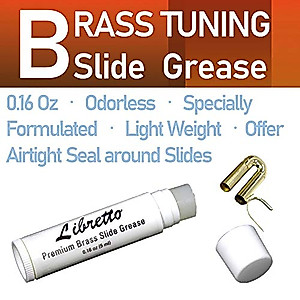 Libretto Trumpet (Cornet) ALL-INCLUSIVE Care Kit w/Instructions: Valve Oil+Slide Grease+Cleaning Cloth+Mouthpiece/Valve/Bore Brushes, Giftable Handy Case, Time to Clean & Extend Life of your Trumpet!