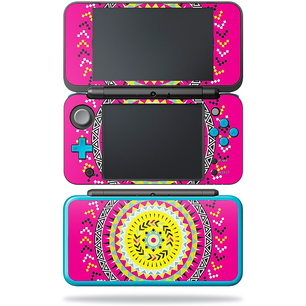 MightySkins Skin Compatible with Nintendo New 2DS XL - Pink Aztec | Protective, Durable, and Unique Vinyl Decal wrap cover | Easy to Apply, Remove, and Change Styles | Made in The USA