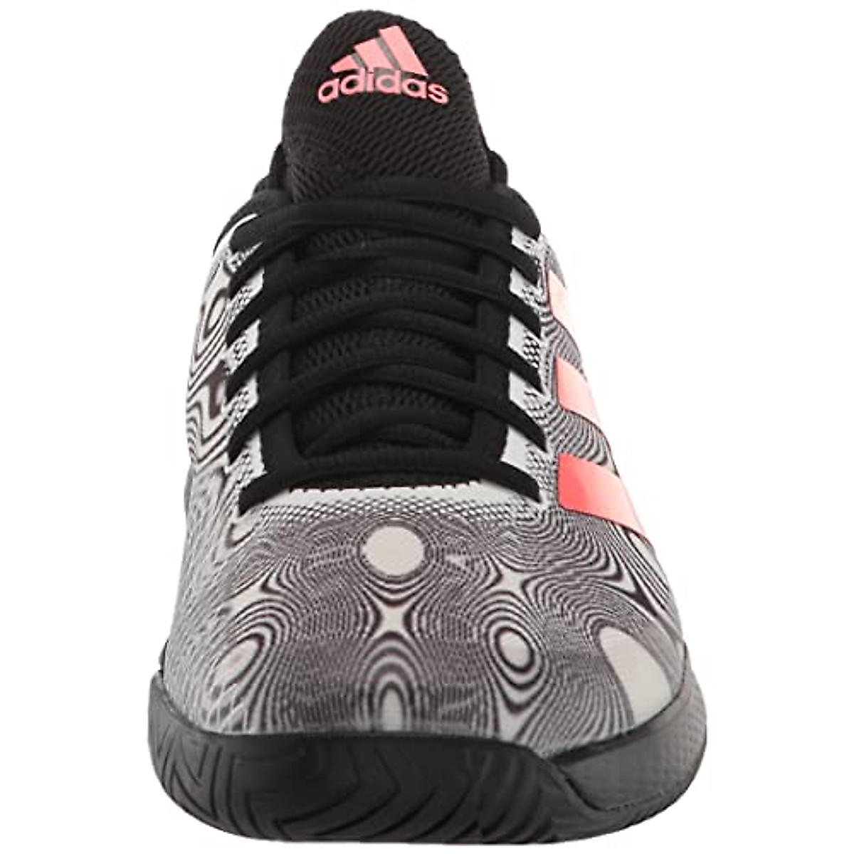 adidas Men's Defiant Generation Tennis Shoe, White/Acid Red/Silver Metallic, 10