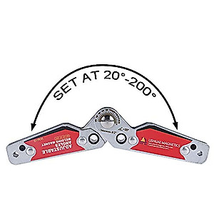 LISHUAI New Adjustable Angle(20°~200°) Welding Magnet clamp,Welder Tool Accessories (Small)