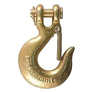 CURT 81550 5/16-Inch Forged Steel Clevis Slip Hook with Safety Latch, 14,000 lbs, 3/4-In Opening, 5/16" Pin