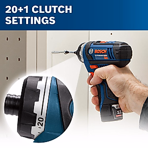 BOSCH PS21-2A 12V Max 2-Speed Pocket Driver Kit with 2 Batteries, Charger and Case