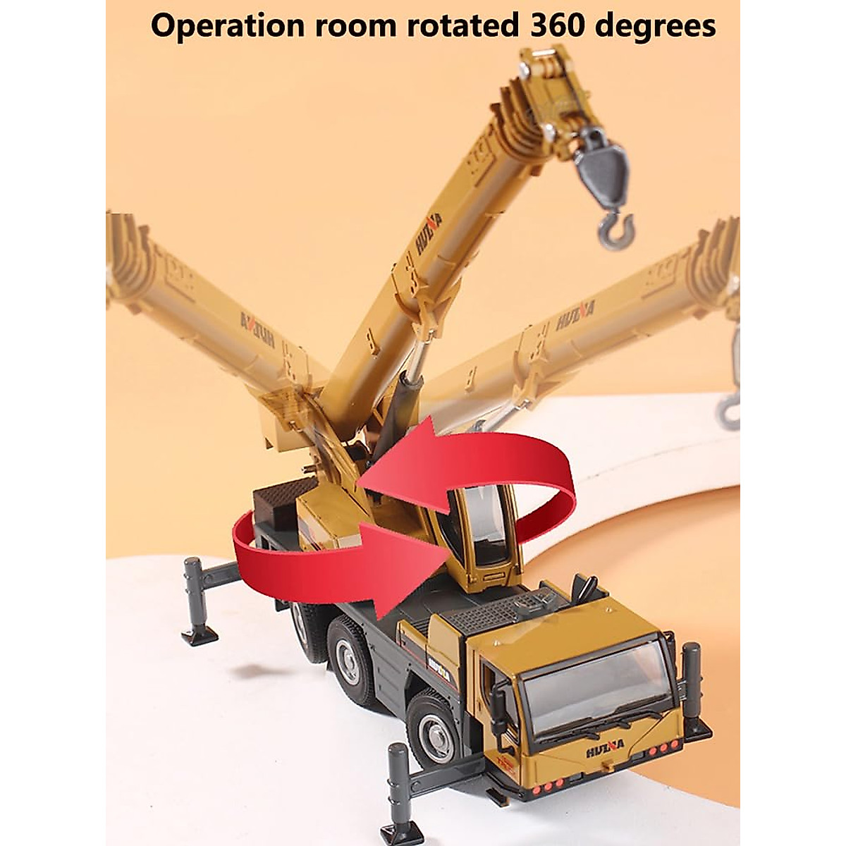 Gemini&Genius 1/50 Scale Autocrane Toys, Crane Truck Construction Vehicle, Alloy Boom Truck Engineering Car Models, Great Gifts, Collections, Cake Toppers, Room Decoration for Kids