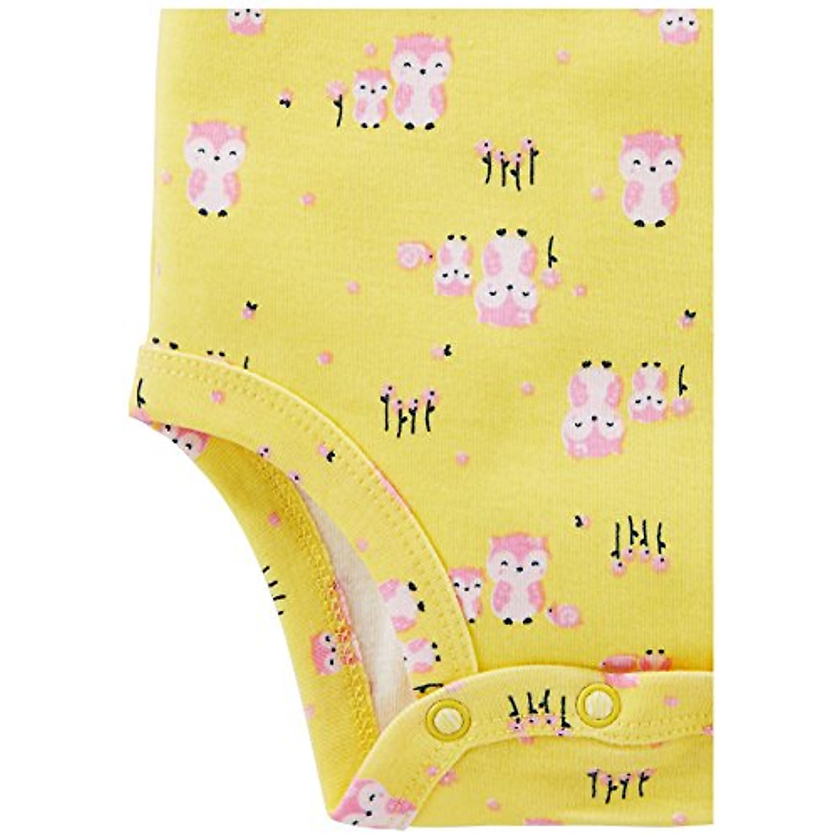 Simple Joys by Carter's Baby Girls' Long-Sleeve Bodysuit, Pack of 5, Yellow/Pink/Grey, Floral, 3-6 Months