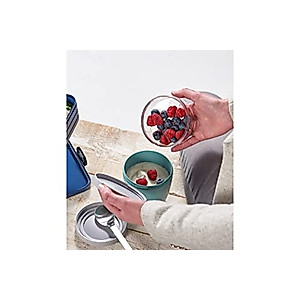 MEPAL, Lunchpot with 2 Lids, a Detachable Small Storage Container for Nuts or Fruit, Portable, BPA Free, Nordic White, 500ml+200ml|17oz + 6.7oz, 1 Count