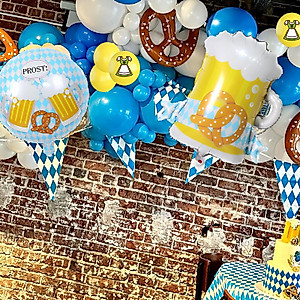 123 pcs Oktoberfest Balloons Arch Garland Oktoberfest Party Decoration Oktoberfest Party Supplies for JOktoberfest Party Favor Oktoberfest Theme Birthday Party Decorations