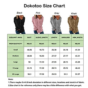 Dokotoo Women's Ladies Casual Long Sleeve Crewneck Sweatshirt Side Split Loose Fit Solid Basic Pullover Tunic Shirts Tops Sweatshirts for Teen Girls 2024 Fashion Fall Pink Medium