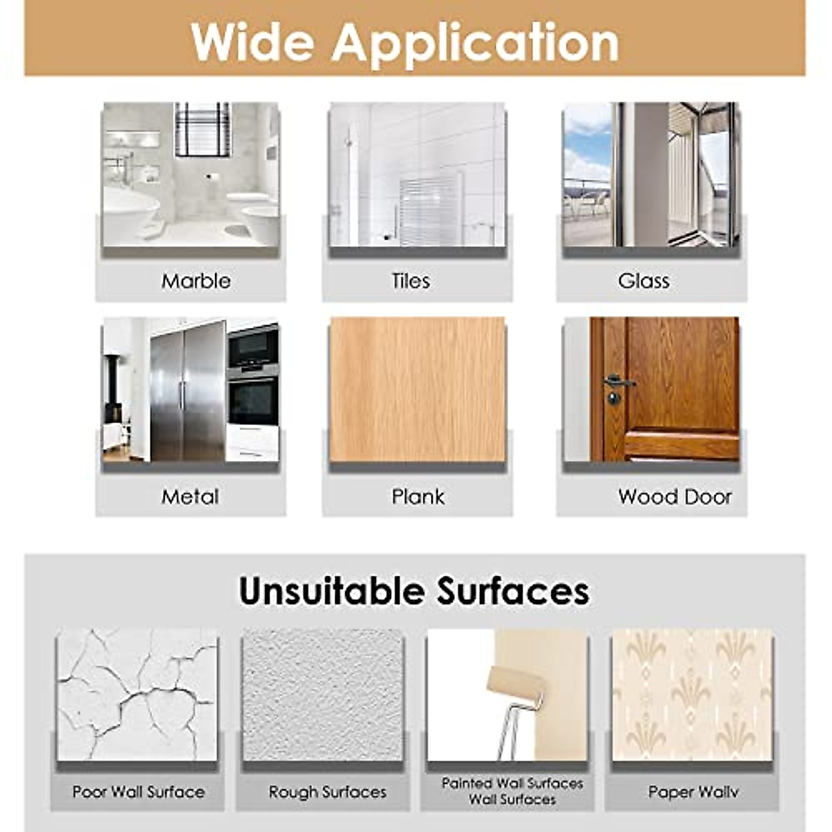 MUSICATE Large Adhesive Hooks, Transparent Self Adhesive Wall Hooks Heavy Duty 22 LB Waterproof Sticky Hooks Reusable Seamless Hooks Utility Hooks for Bathroom Kitchen Ceiling Office 10 Packs