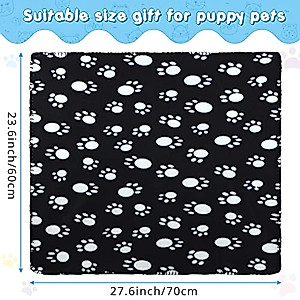 20 Pieces Puppy Blanket Pet Blanket Soft Fleece Dog Blankets Doggie Blanket Warm Felt Throw Blanket Sleep Mat Bed Covers Small Blankets for Puppy Pet Dogs Cat, 20 Styles (23.6 x 27.6 Inch)
