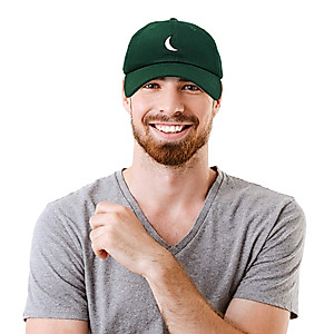 DALIX Waning Crescent Moon Hat Mens Womens Astrology Baseball Cap Dark Green