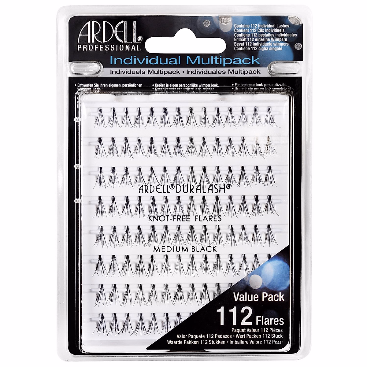 Ardell False Eyelashes Multipack Knot-Free Individuals Medium Black, 1-Pack