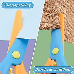 LovesTown Preschool Training Scissors,4Pcs Children Safety Pre-School Safety Scissors Art Craft Scissors