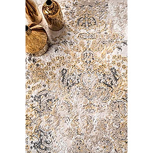 nuLOOM Vintage Medallion Jodee Area Rug, 8' x 10', Gold
