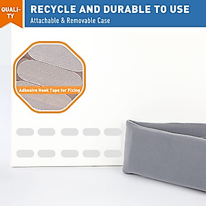 MAGZO Tailorable Door Draft Stopper 38" L X 4.7" W X 1.2" T, Fit Door Bottom Length 30-38 Inch Door Draft Blocker Noise Cold Air Wind Dust Proof Energy Saving, Gray